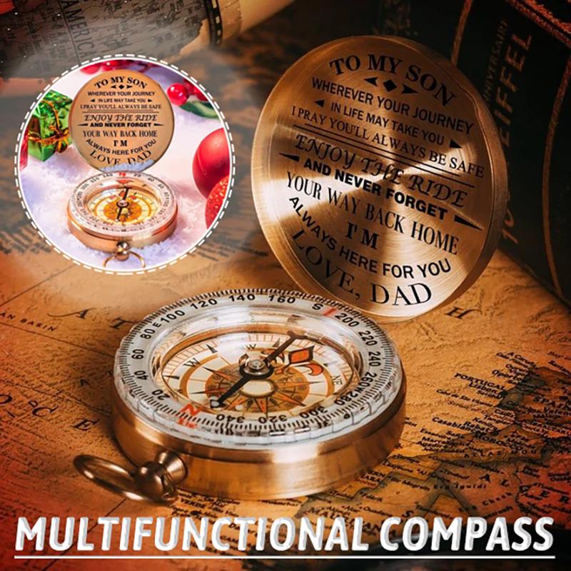 Retro Dad To Son Compass Enjoy The Ride Gift for Hiking Camping Hunting ...