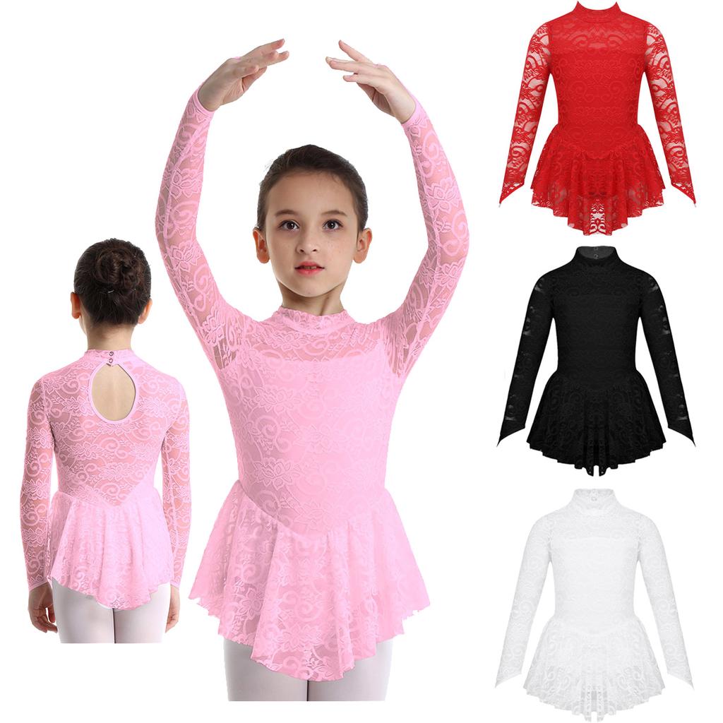Cumpără Copii Fete Balet Leotard Rochie Fete gimnastica florala dantela ...
