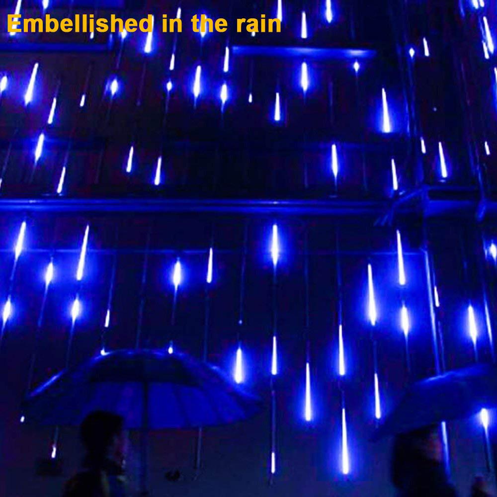 LED Meteor Light Set 8 Pack Shower Rain Snowfall Xmas Tree Garden ...
