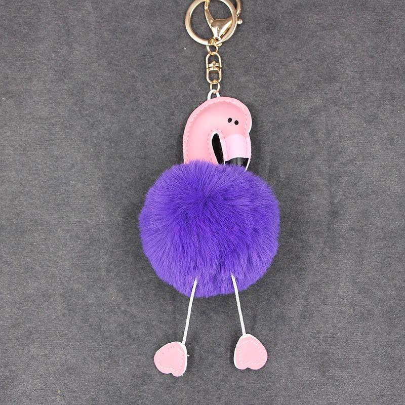 Buy Women Fashion Flamingo Shape Key Chain Bag Pendant Phone Jewelry ...