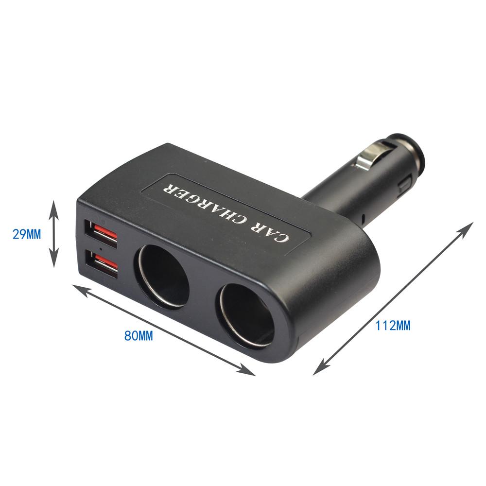 Buy Dual USB Charger 2 Way Car Cigarette Lighter Socket Splitter ...
