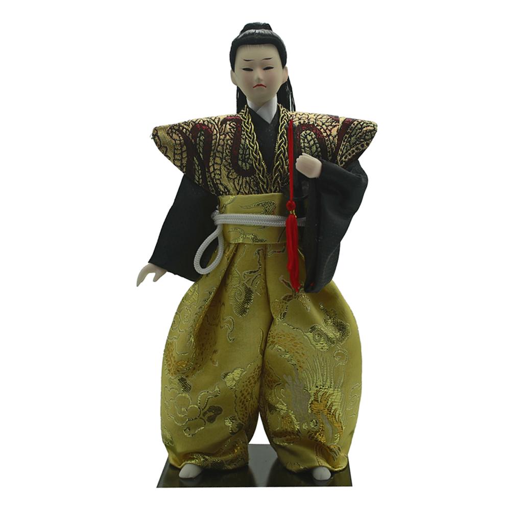 Buy 12inch Vintage Japanese Kimono Samurai Doll Figure Green Clothes ...