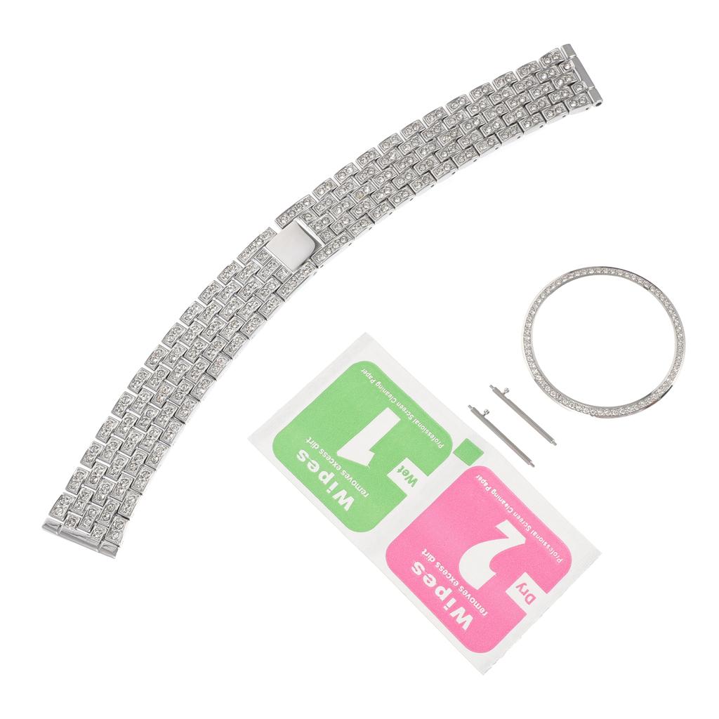 Buy 1 Set Pretty Diamond Watchband with Bezel Chic Watch Band and Frame ...