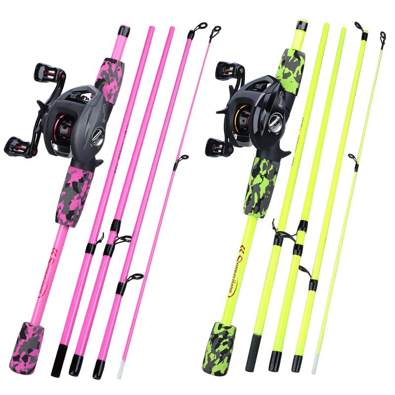 Fishing Set 5 Sections Spinning Fishing Rod With 12+1BB 6.3:1 ...