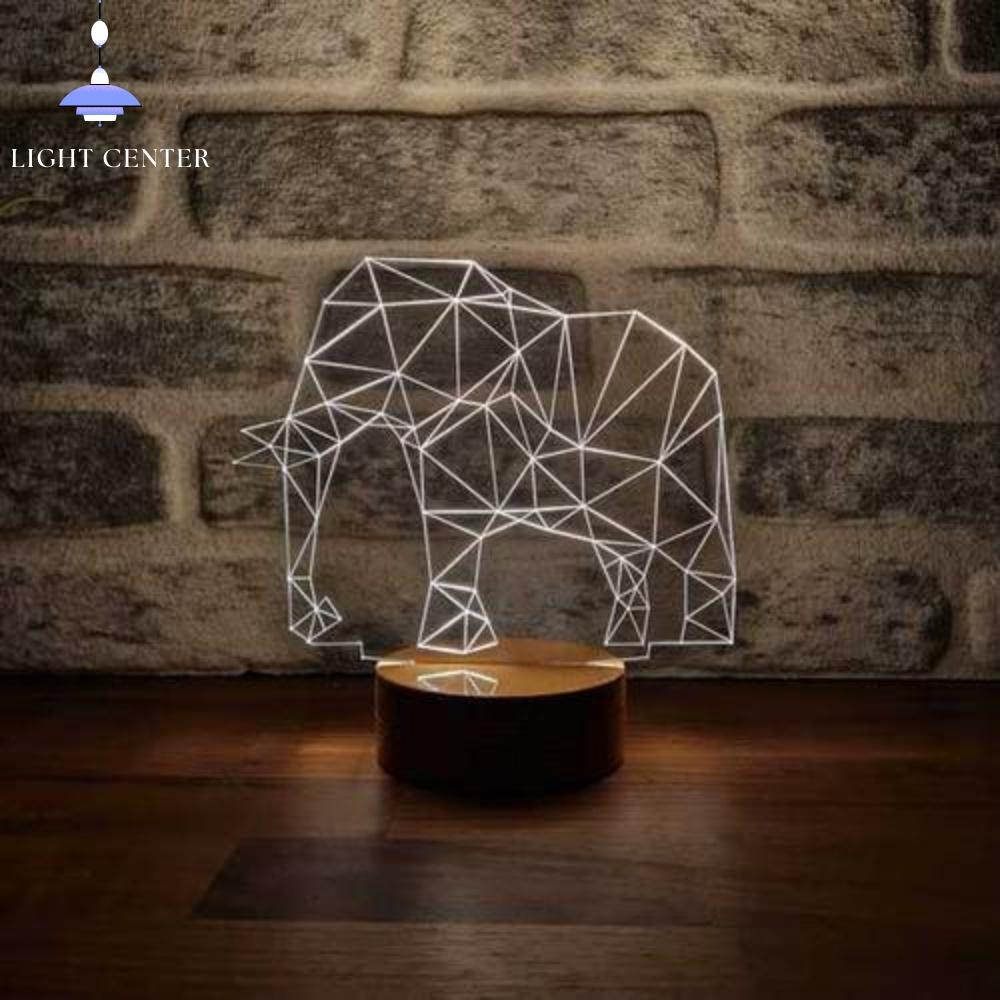 3d Elephant Led Table Lamp Desk Decor Led Light Lamps for Bedrooms Usb ...
