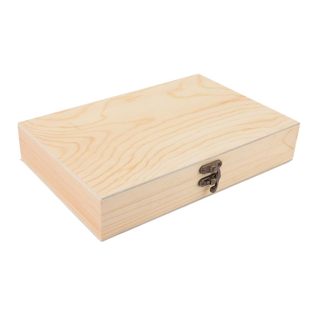 Buy Wood Cigar Humidor Rectangular Pine Rustic Large Capacity DIY Cigar ...