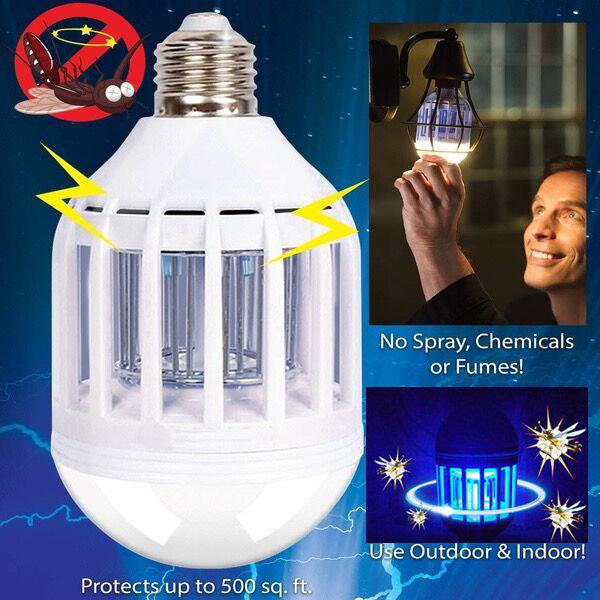 Bulb Mosquito Electronic Killer Night Light Lamp Insect Flies Repellent ...