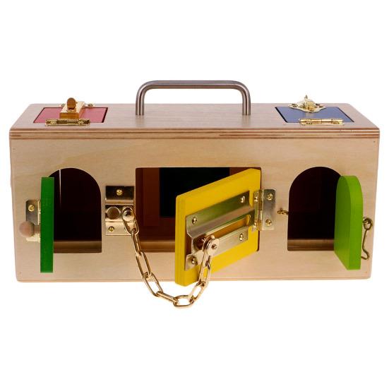 Satın alın Wooden Early Education Lock Box Unlocking Toy Kids Preschool ...