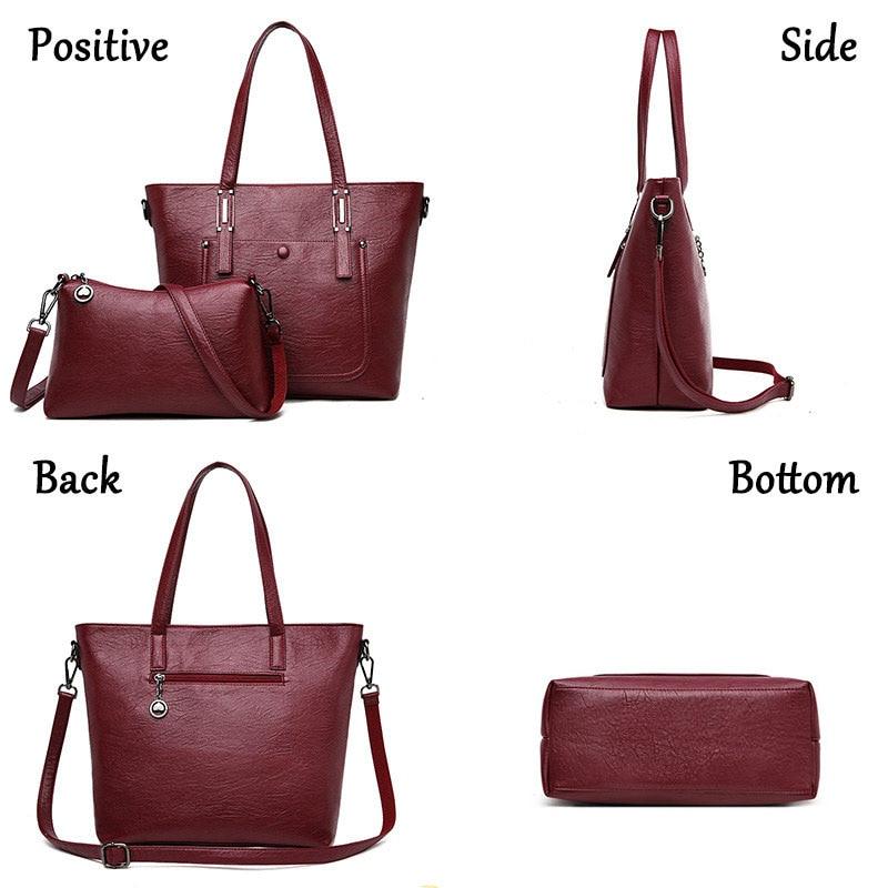 Cheap 2 Set Luxury Brand Women Handbags Large Capacity Tote Bag ...