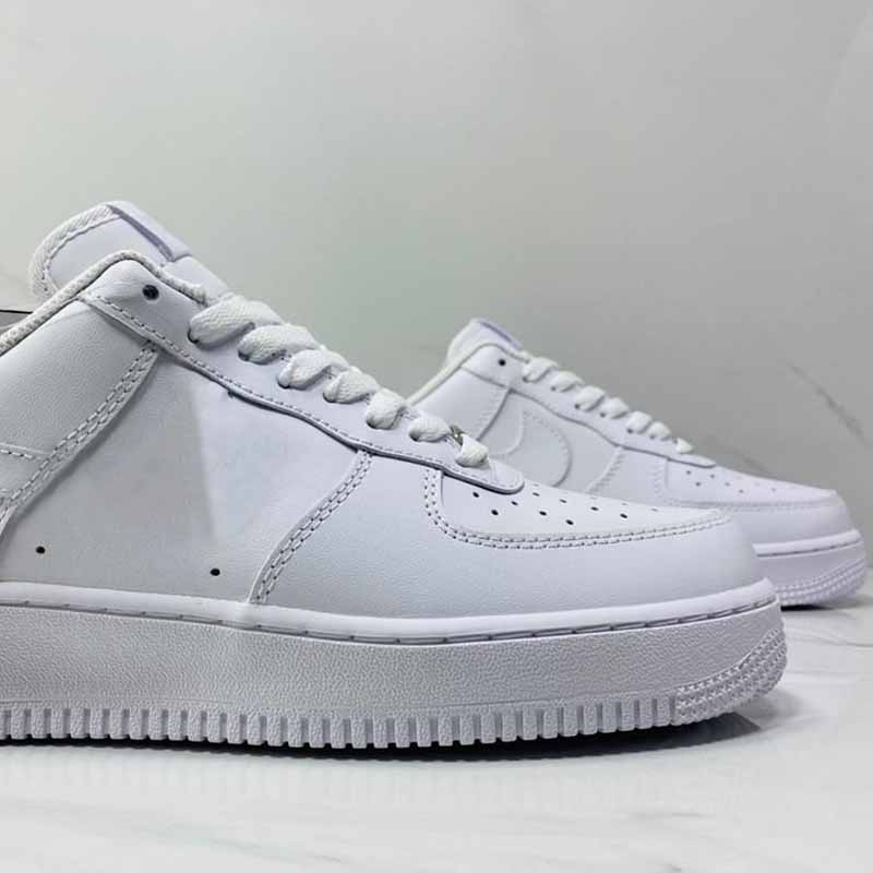Buy Air Force Pure White AF1 Men's and Women's Sneakers Low Cut Casual ...