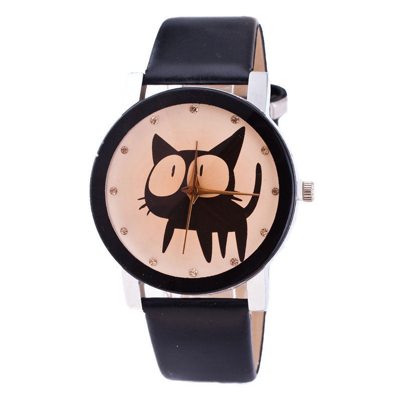 Buy Cute Dreamy Kitten Watch Fashion PU Leather Quartz Watch at ...
