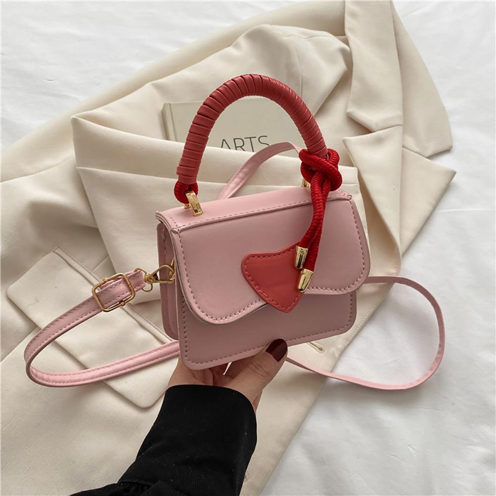 Buy Women Mini Shoulder Bag Love Heart PU Hit Color Crossbody Handbag ...