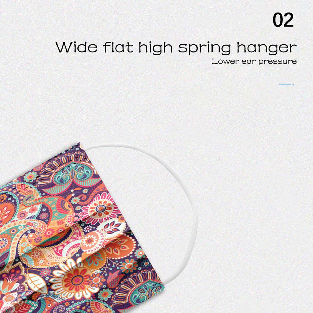 Cheap Adult Fashion Bohemian Disposable Mask Paisley Pattern Camouflage ...