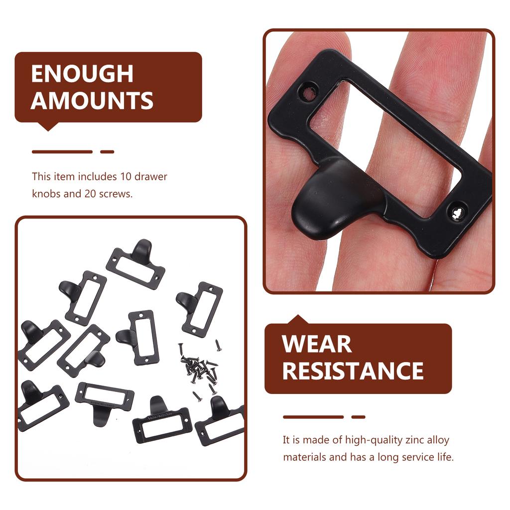 10Pcs Durable Label Handle Antique Cabinet Handle Durable Drawer ...