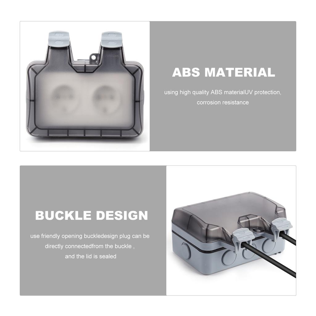 Weatherproof Outdoor Wall Socket, Flush-Mount Power Outlet with Hinged ...