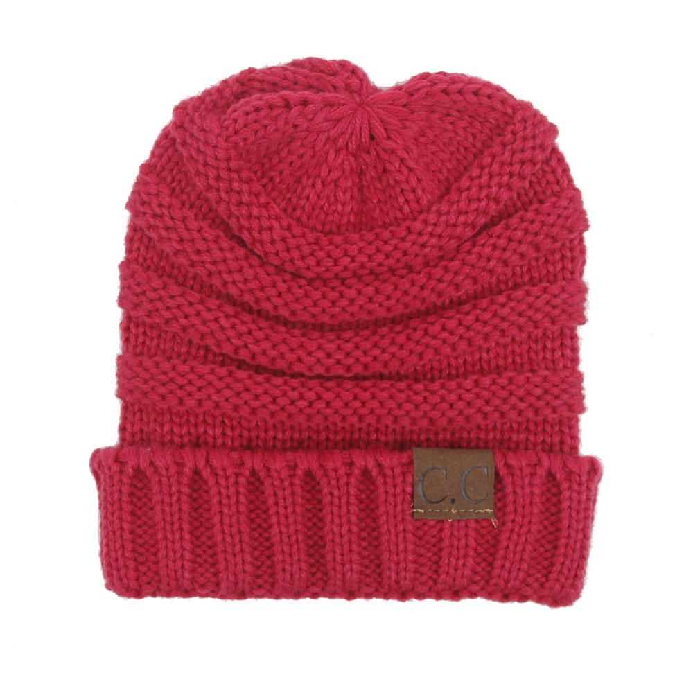 Buy CC Winter Hats & Caps Women Knitted Wool Cap Men Casual Unisex Hip ...