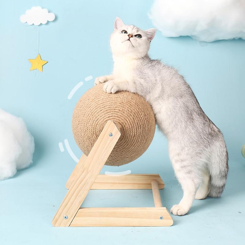 Buy Cat Scratcher Toy Pet Scratching Post Toys for Cats Sisal Rope Ball ...