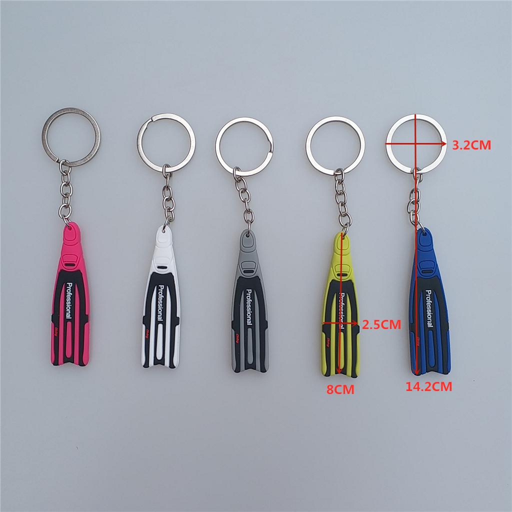 Buy Scuba Diving Fins Flippers Key Chain Holder Keyring Keychain Yellow ...