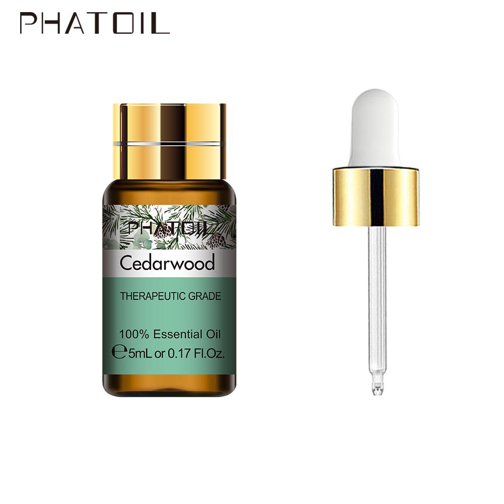 Buy PHATOIL 5ML Cedarwood Pure Plant Extract Essential Oil With Dropper ...