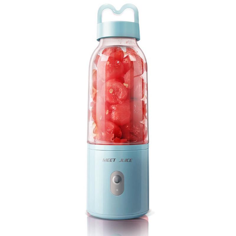Buy Meet Juice 500Ml 4 Blade Portable Usb Rechargeable Juice Cup ...