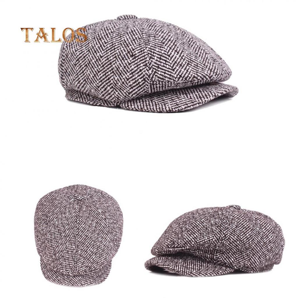 Buy Fashion Classic Newsboy Beret Hat Men's Knitted Outdoor Casual ...