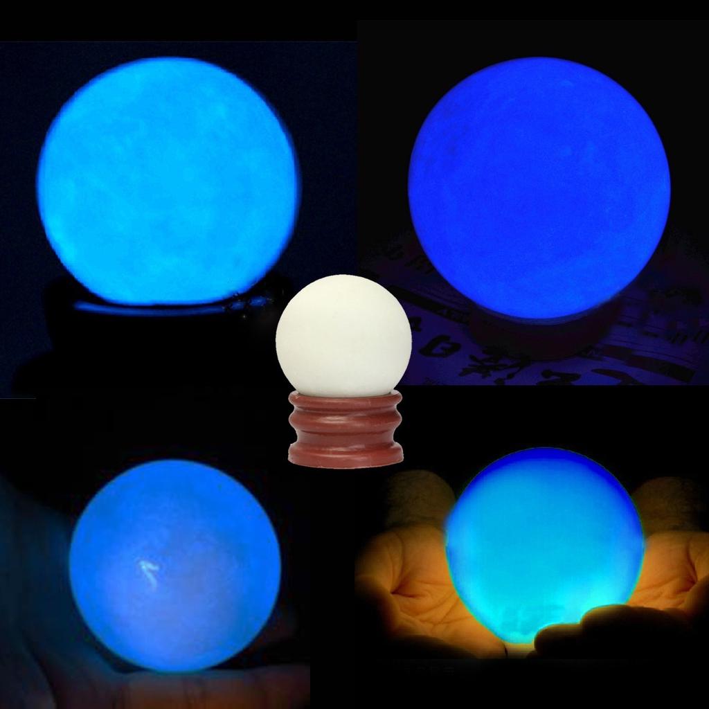 1PC 35MM Glow In The Dark Stone Luminous Quartz Crystal Sphere Ball ...