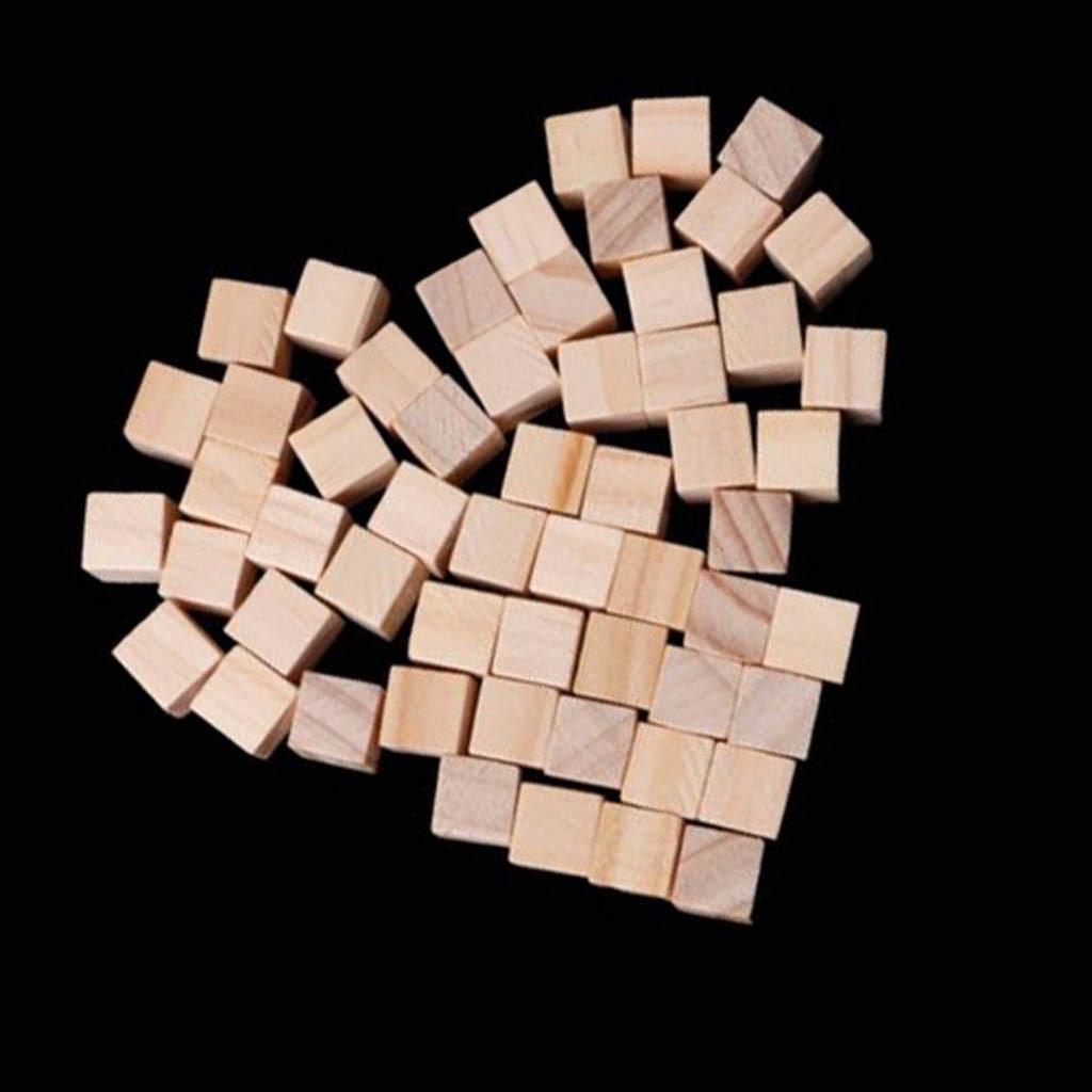 Buy 10/20/25mm Square Blocks Mini Cubes Embellishment for Woodwork ...