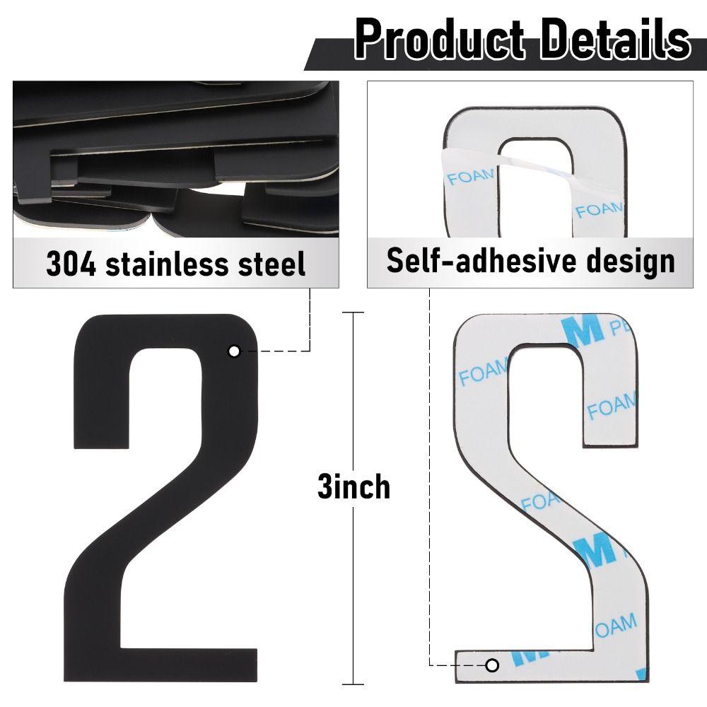 Metal Mailbox Number 3 Inch Self-Adhesive House Numbers Modern House ...