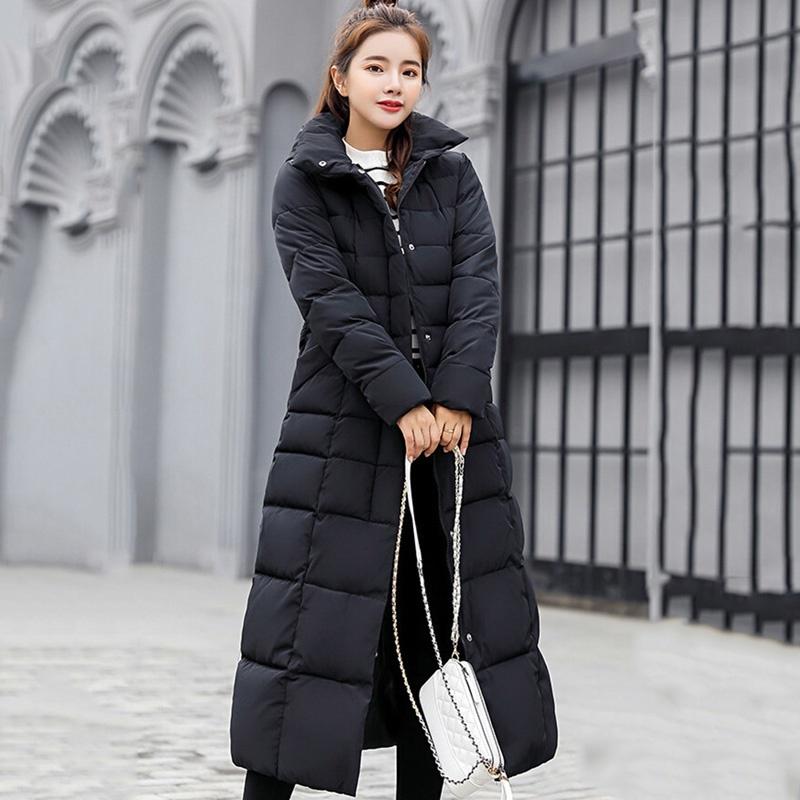 Buy Women Fashion Winter Warm Slim Fit Solid Color Long Coat at ...
