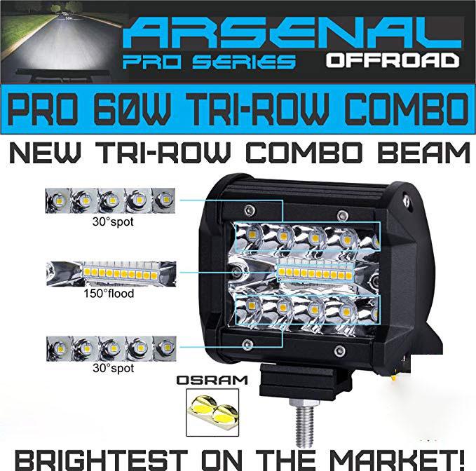 Buy LED Light Bar 4" Inch LED Work Light Flood Spot Combo Off-road ...