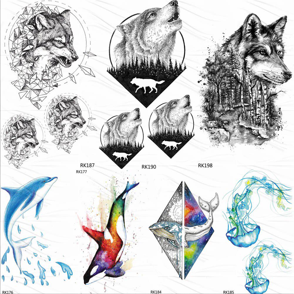 Geometric Wolf Full Body