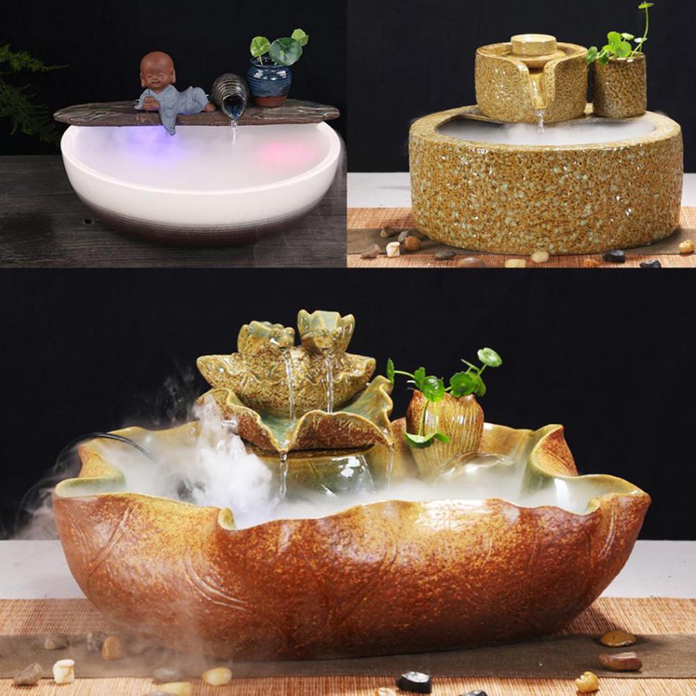 Buy LED Mist Maker Fogger Atomizer Air Humidifier Water Fountain Pond ...