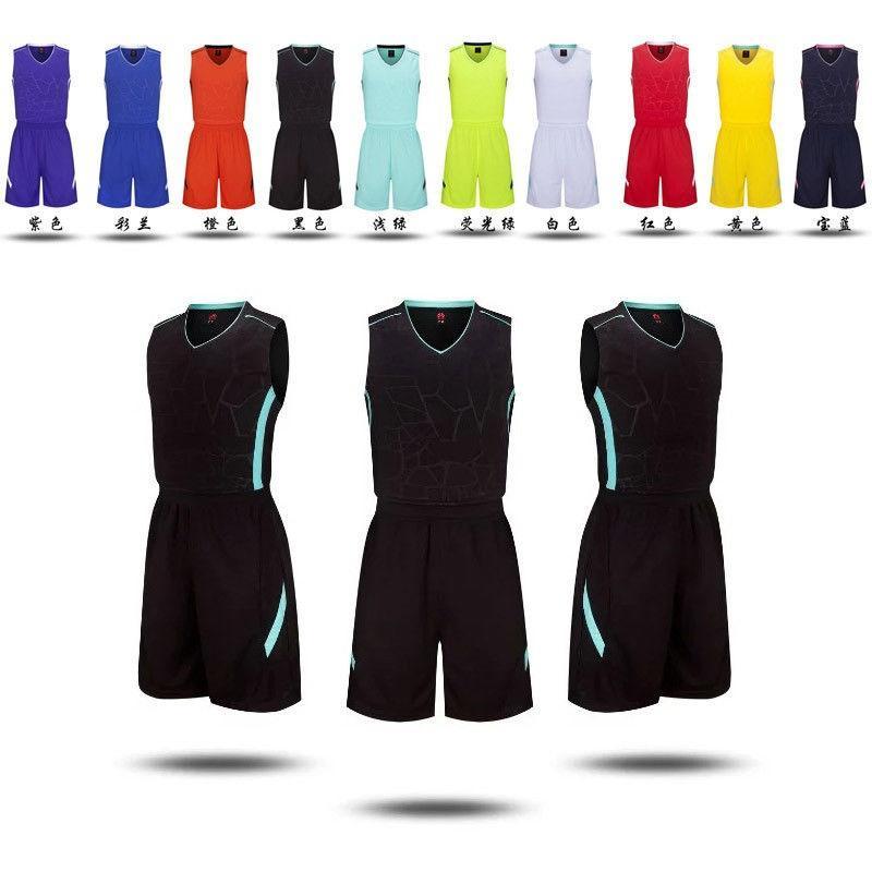 Buy Basketball Jerseys & Shorts Set Men Women Training Sports Clothes ...