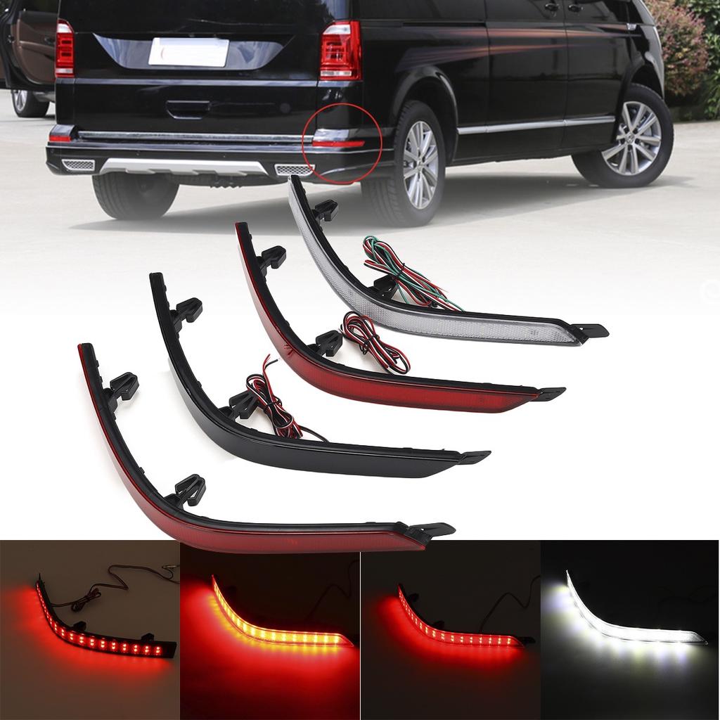 2x Rear Bumper Reflector Tail Brake Light For VW T6 Tranporter Multivan ...