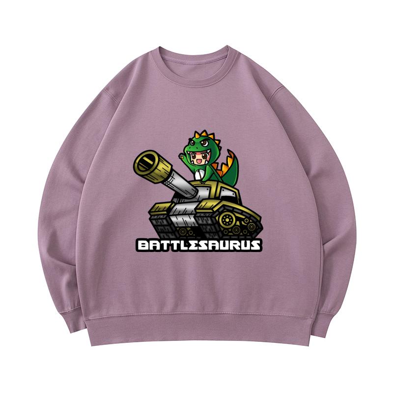 Satın alın Men's 300 GSM 100% Cotton Sweatshirt Battlesaurus Logo Print ...