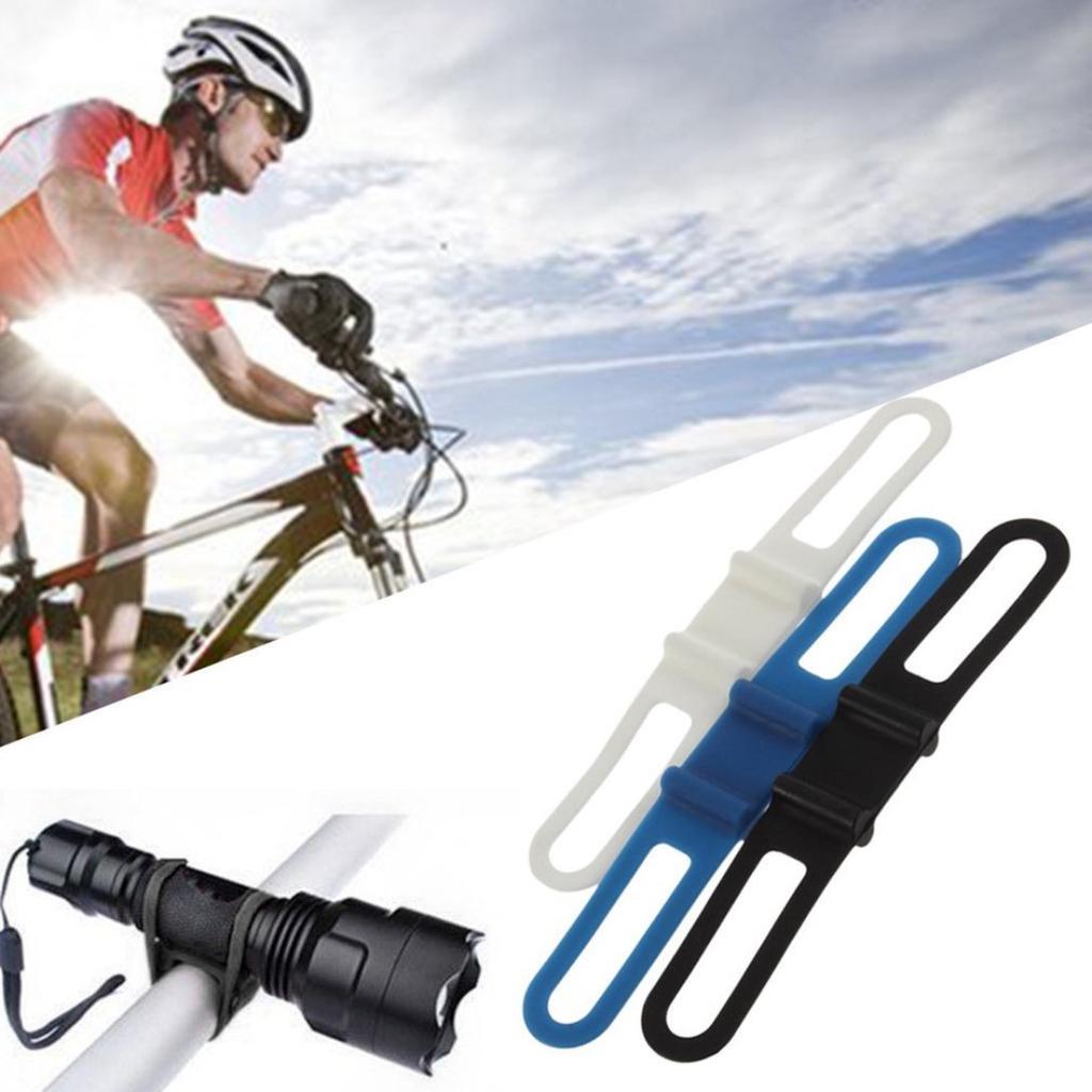 Buy Cycling Bike Bicycle Silicone Elastic Strap Bandage Flashlight ...