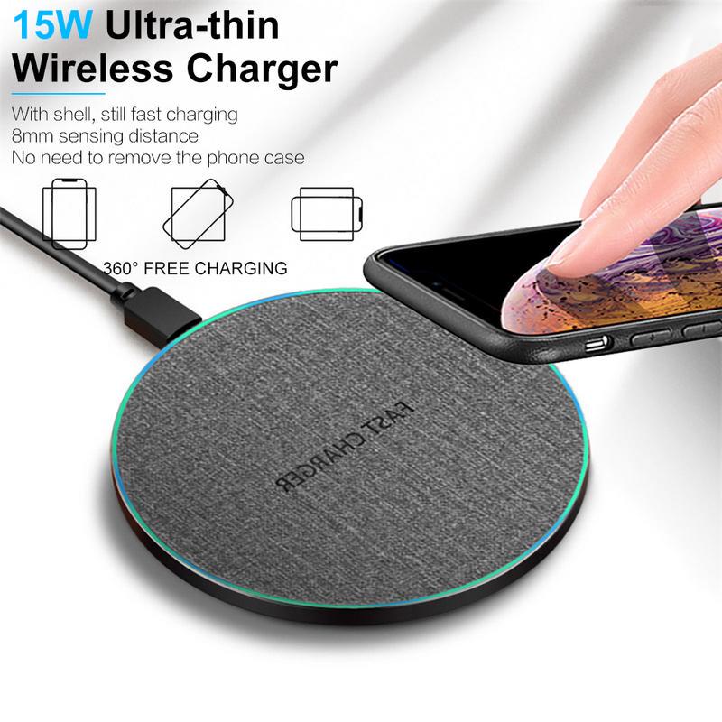 15W Fast Wireless Charger USB-C Qi Certified Cooling Charging Pad ...