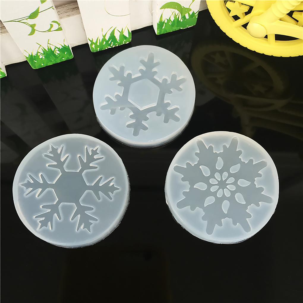 5pcs Resin Casting Mold Christmas Snowflake Silicone Mould Cake Candle ...