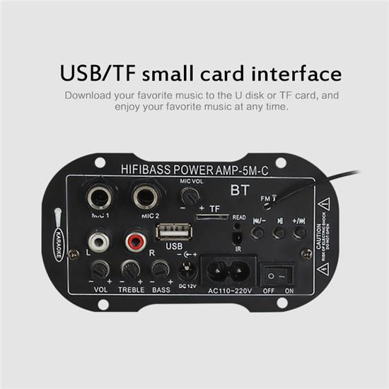 Buy Power Amplifier Aoard 5 Inch 12V 220V Bluetooth Car Digital ...