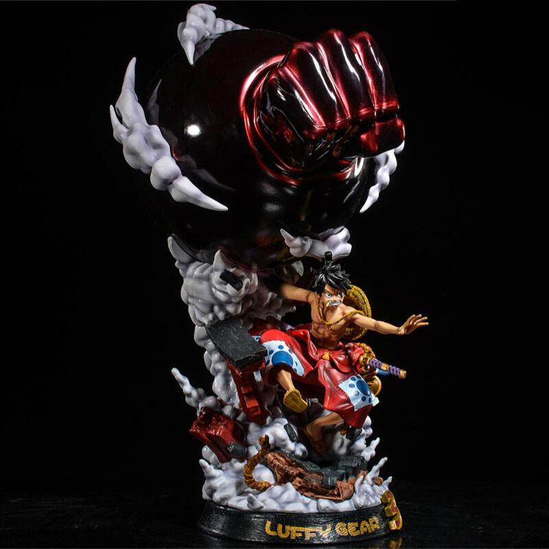 Buy Monkey D Luffy Third Gear Anime Action Figure Kimono Big Fist Fight ...