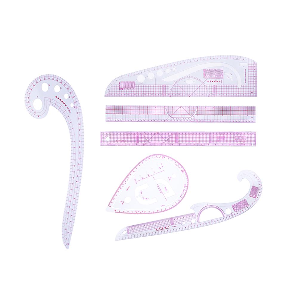 Pack of 6 Multifunctional Durable High Quality Tailor Sewing Rulers for ...