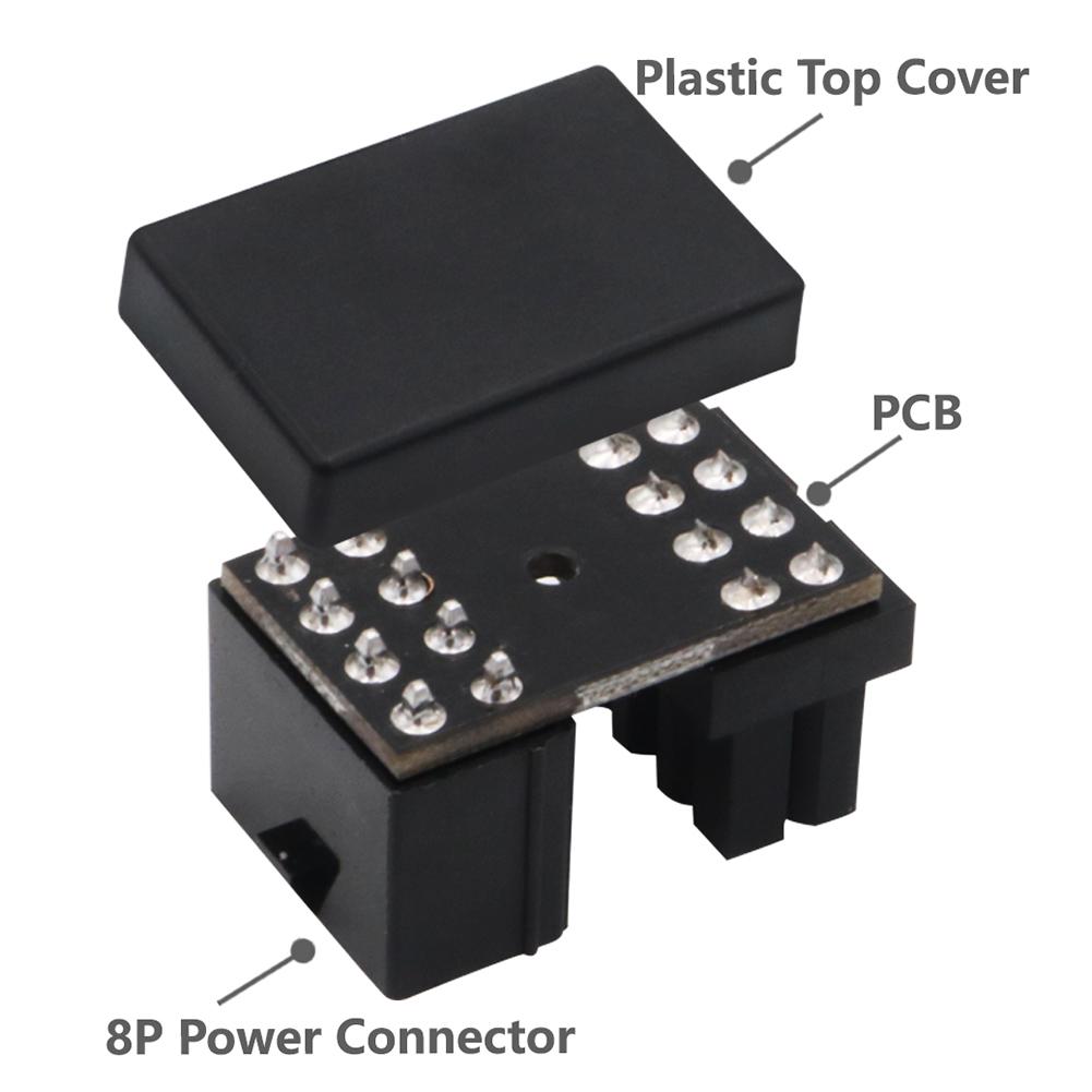 Buy ATX 8-Pin Female To 8pin Male 180 Degree Power Adapter for PC ...