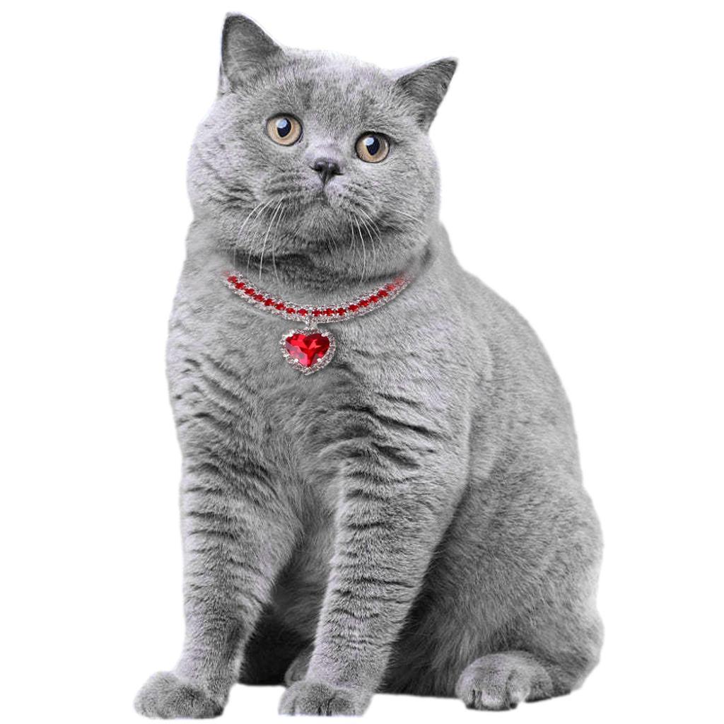 Cheap Rhinestone Cat Collar|Heart Shaped Dog Necklace|Cat Jewelry for ...