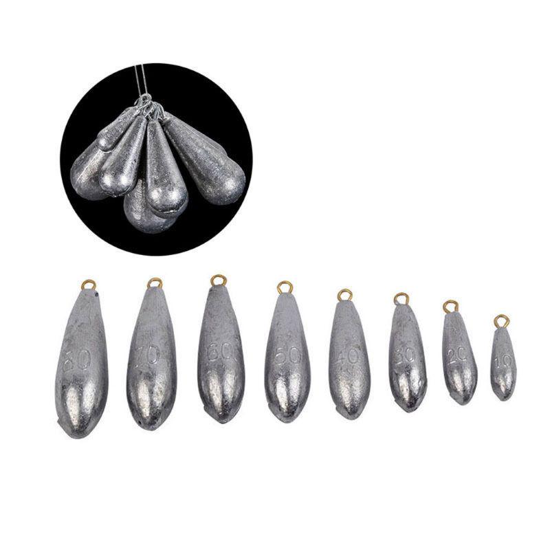 Buy Ocean Boat Fishing Lead Sinkers Plummet Saltwater Waterdrop Design ...