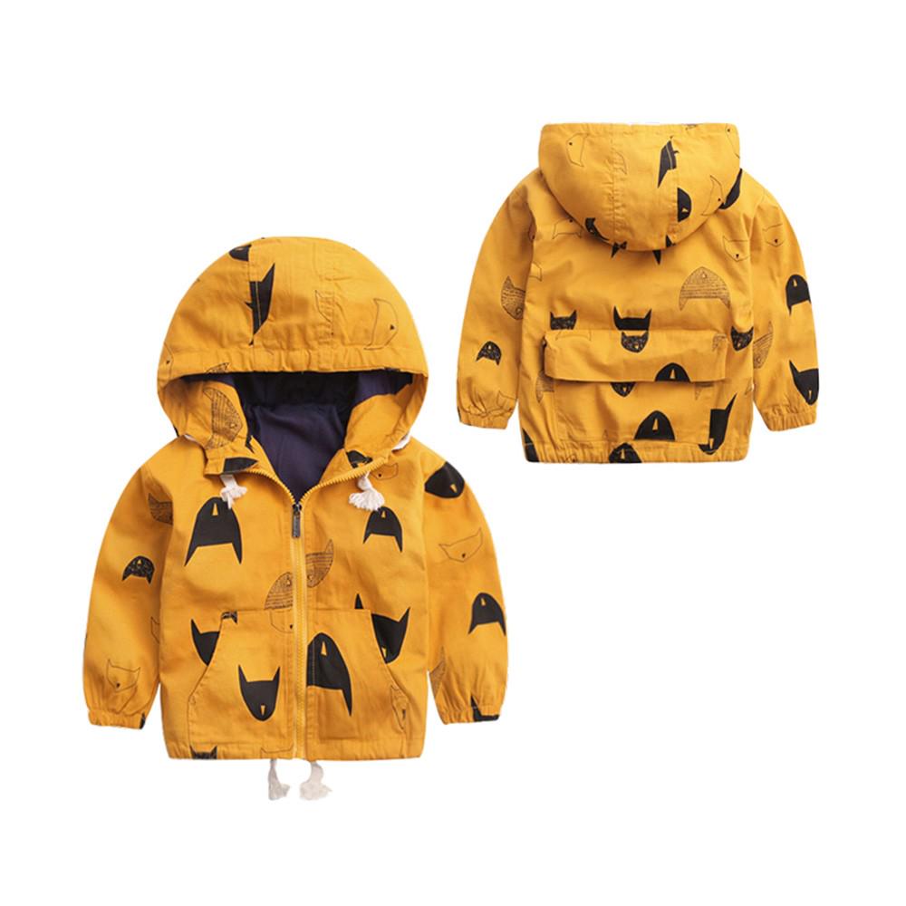 Buy Jacket Kids Katon Zipper Hooded Baby Outerwear Coat Boys Girls ...