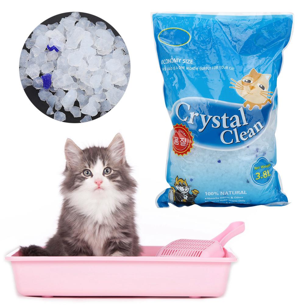 Buy 3.8L Crystal Litter Cat Toilet Water Absorption Deodorizing ...