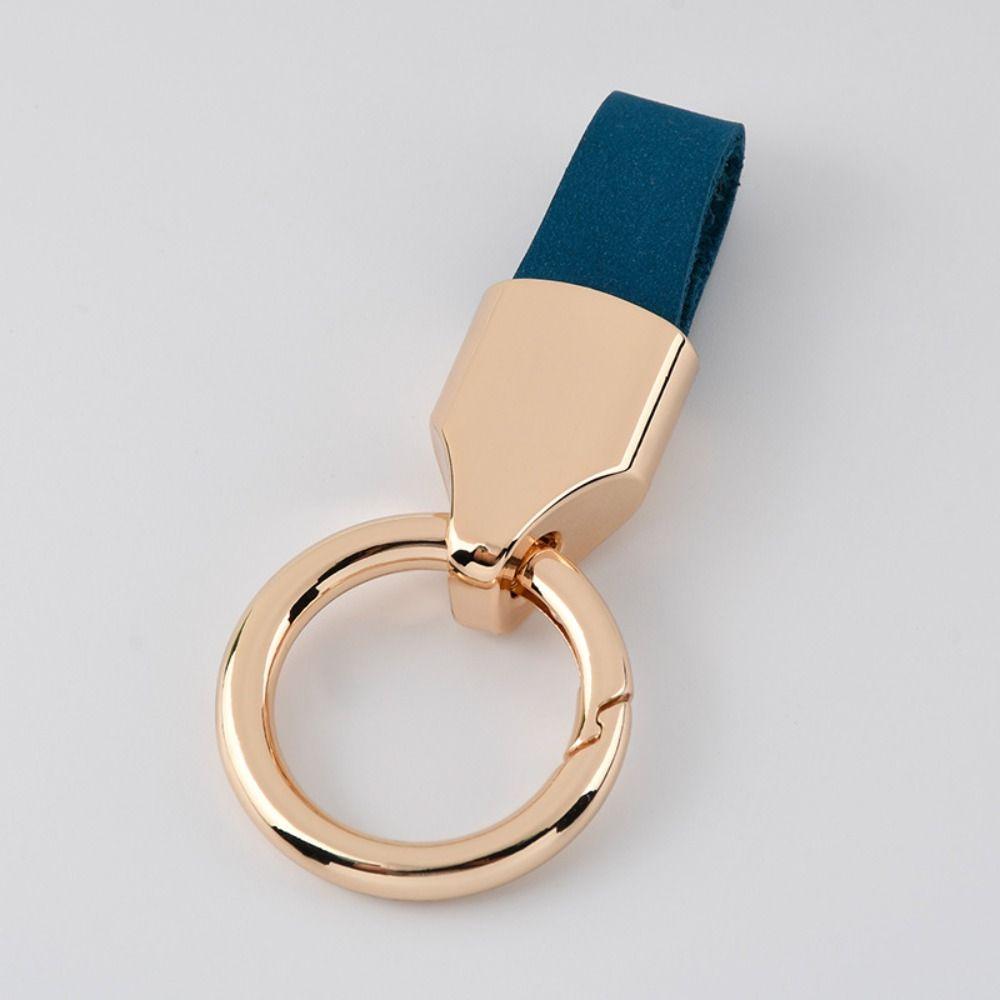 Cheap Key Ring Leather Key Chain Key Holder Round Buckle Creative Car ...