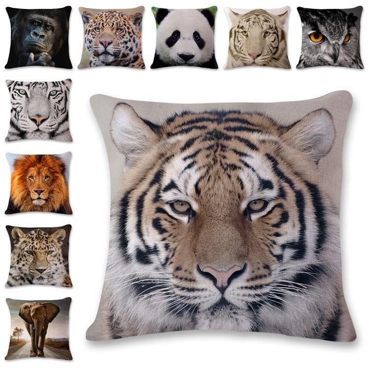 Buy 18 Inches Animals Patterns Square Pillow Case Sofa Decorative ...