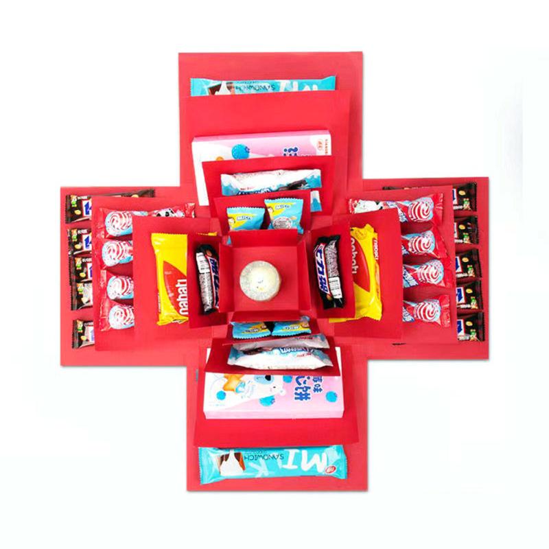Buy 5-layer Explosion Box Diy Photo Album Snack Surprise Box Valentines ...
