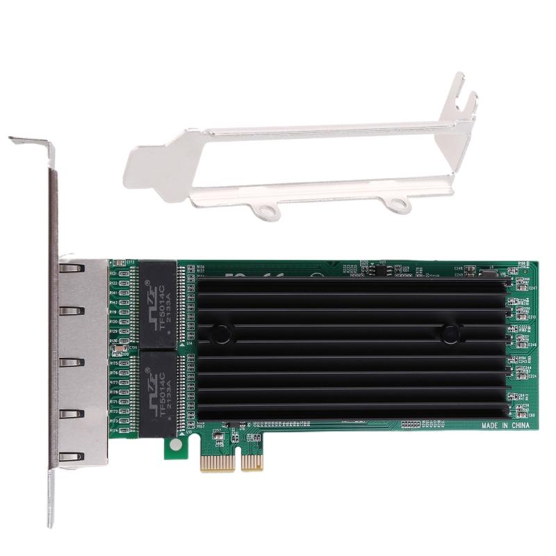 4 Ports PCI-E RJ45 Server PCIe X1 Intel 82575 Chip 10/100 /1000Mbps Lan ...